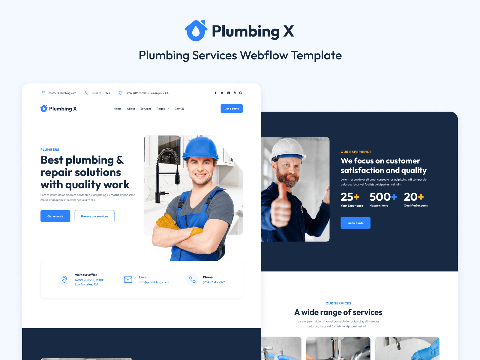 Plumbing X - Construction HTML5 Responsive Website Template