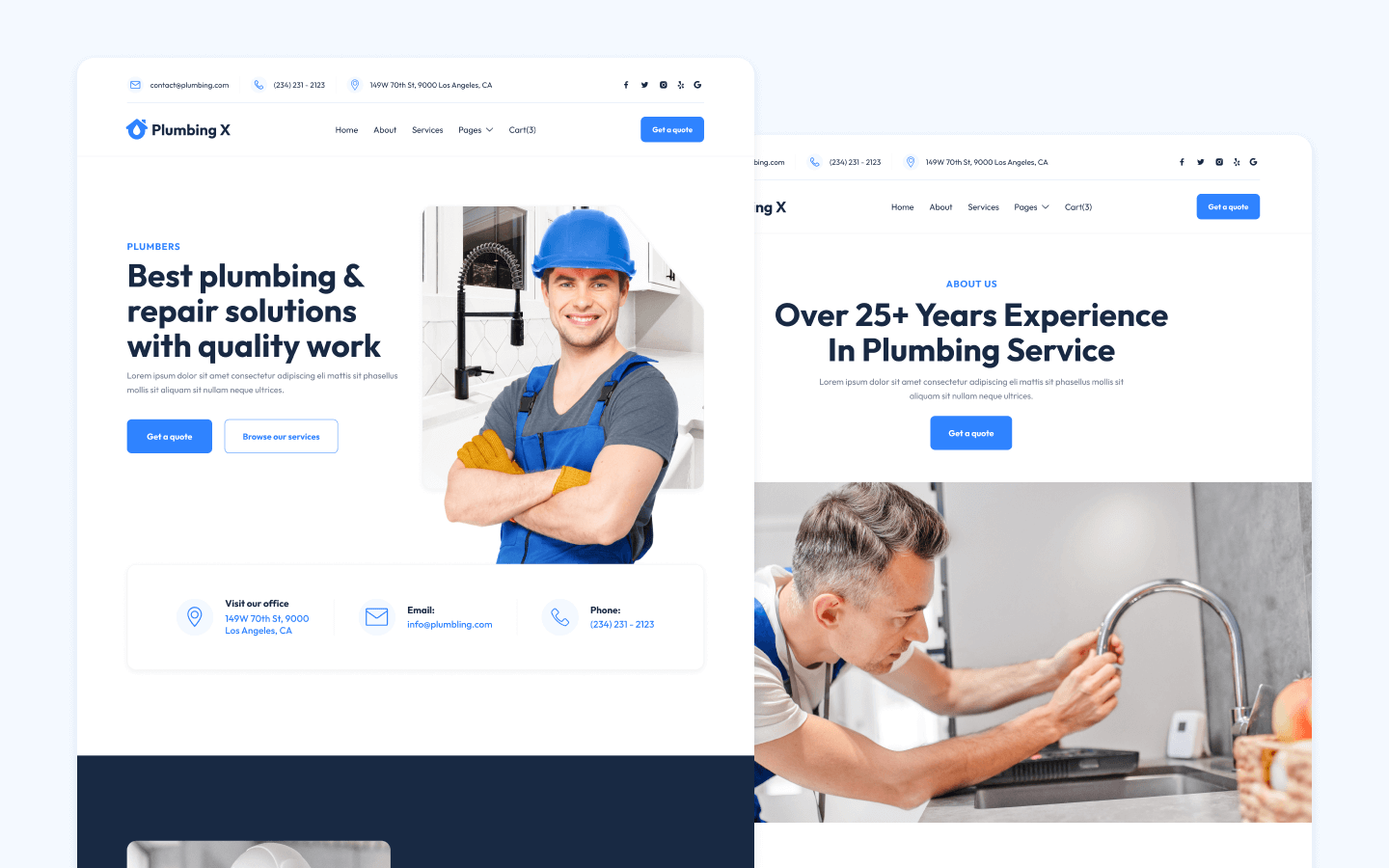 Plumbing X - Construction HTML5 Responsive Website Template