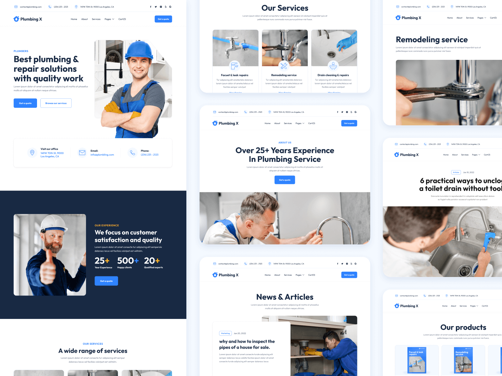 Plumbing X - Construction HTML5 Responsive Website Template