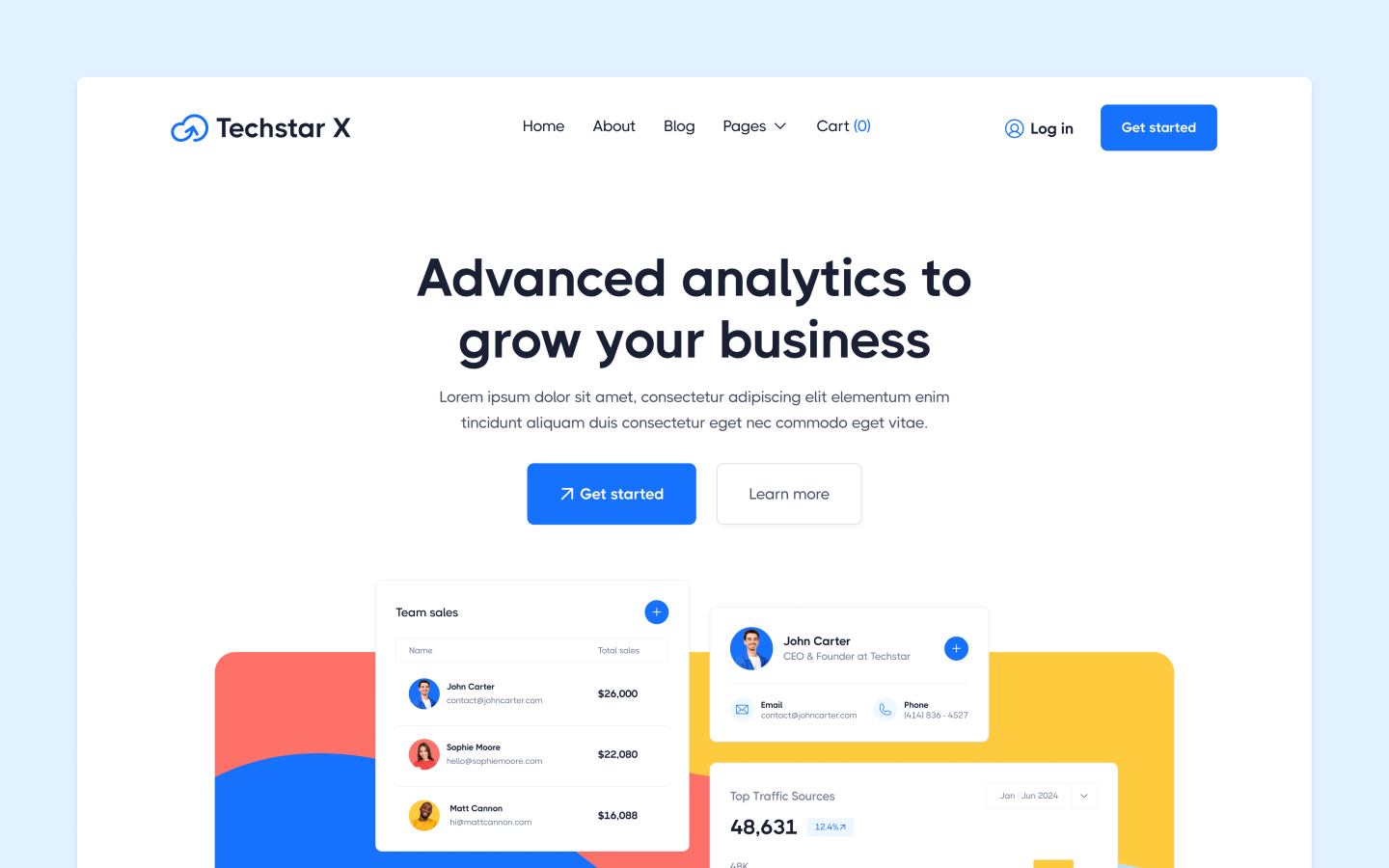 Techstar X - SaaS HTML5 Responsive Website Template