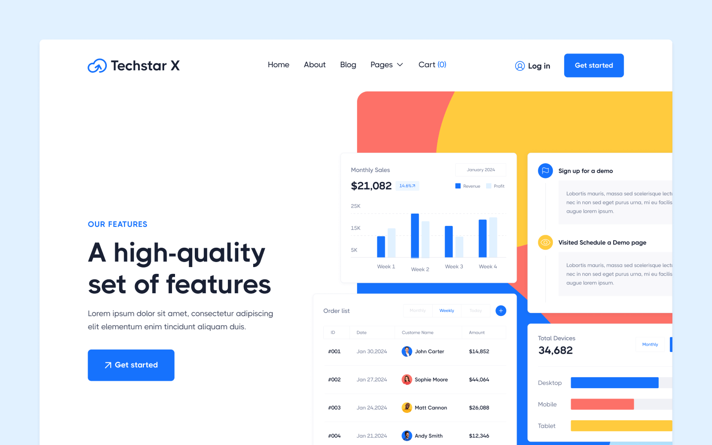 Techstar X - SaaS HTML5 Responsive Website Template