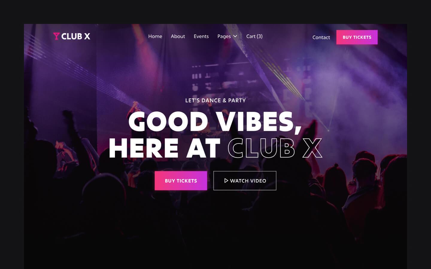 Club X - DJ HTML5 Responsive Website Template