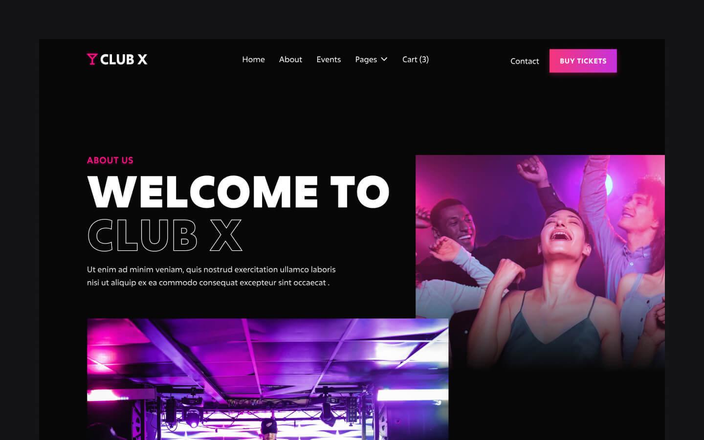 Club X - DJ HTML5 Responsive Website Template