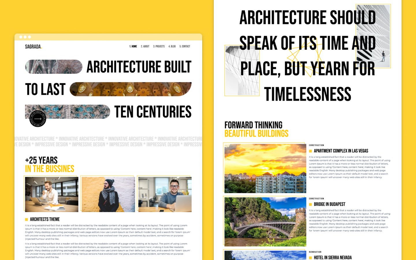 Sagrada - Architecture HTML5 Responsive Website Template