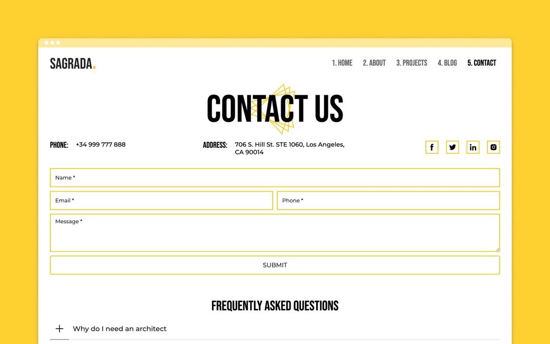 Sagrada - Architecture HTML5 Responsive Website Template