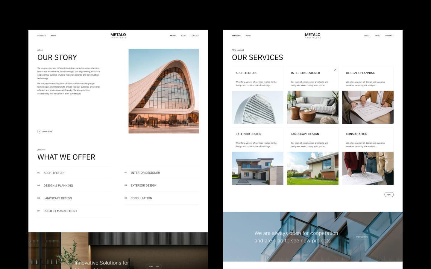 Metalo - Architecture HTML5 Responsive Website Template