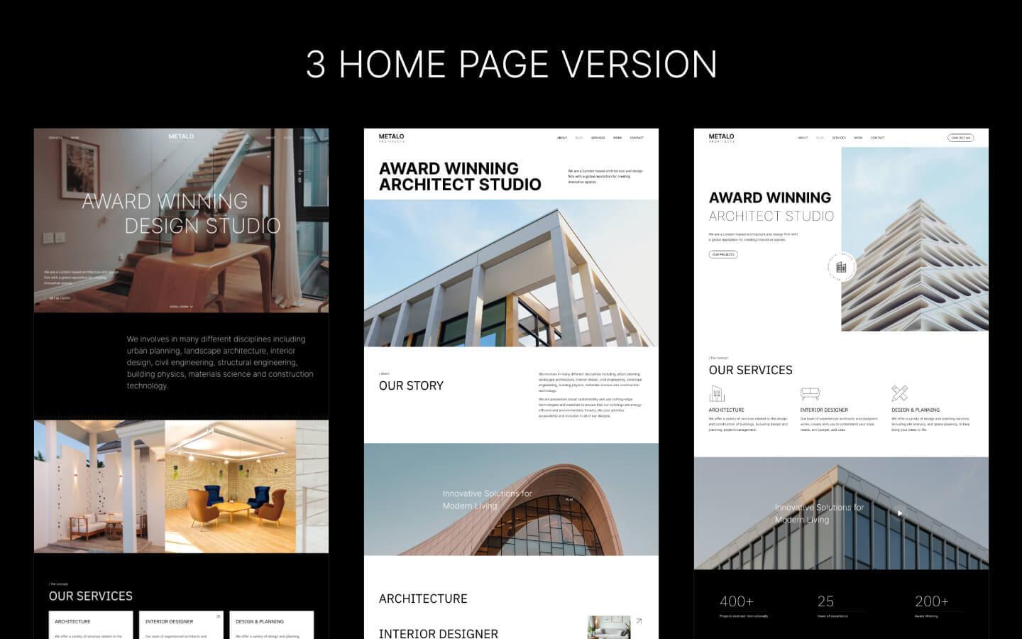 Metalo - Architecture HTML5 Responsive Website Template
