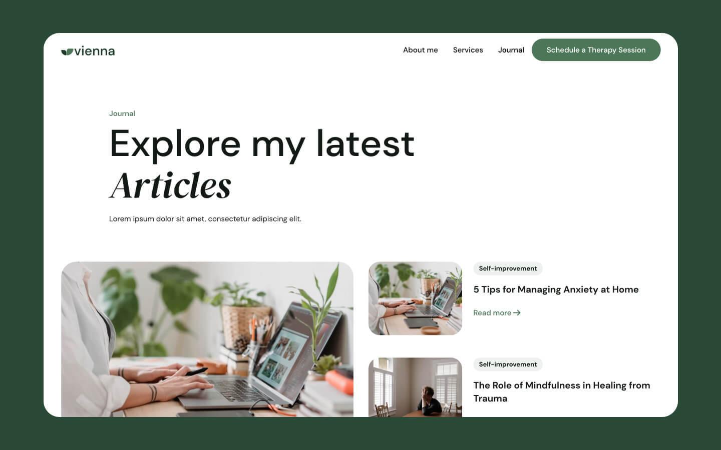 Vienna - Therapy HTML5 Responsive Website Template