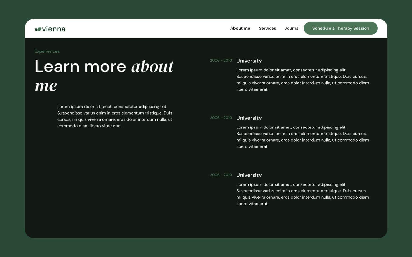 Vienna - Therapy HTML5 Responsive Website Template