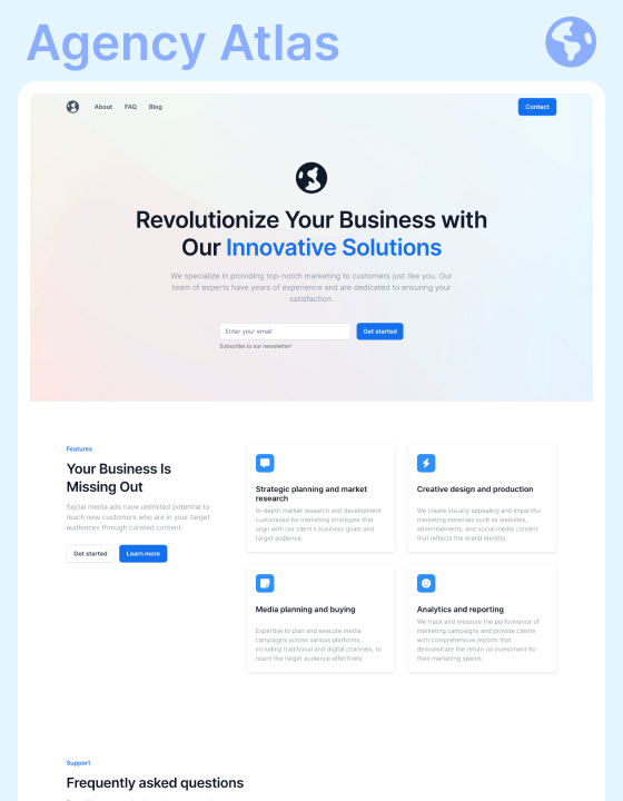 A-Atlas - Startup HTML5 Responsive Website Template