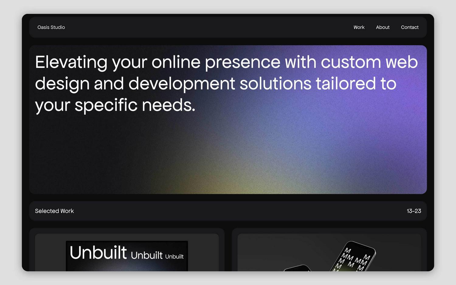 Oasis Studio - Portfolio HTML5 Responsive Website Template