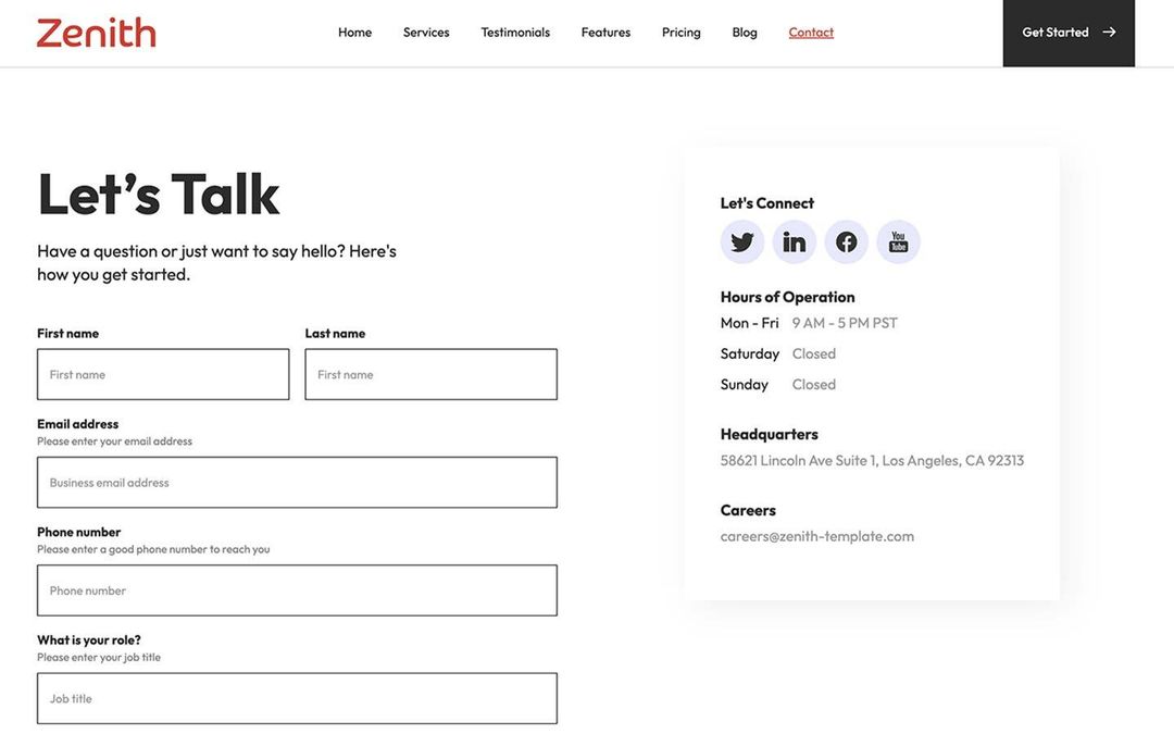 Zenith - Consulting HTML5 Responsive Website Template