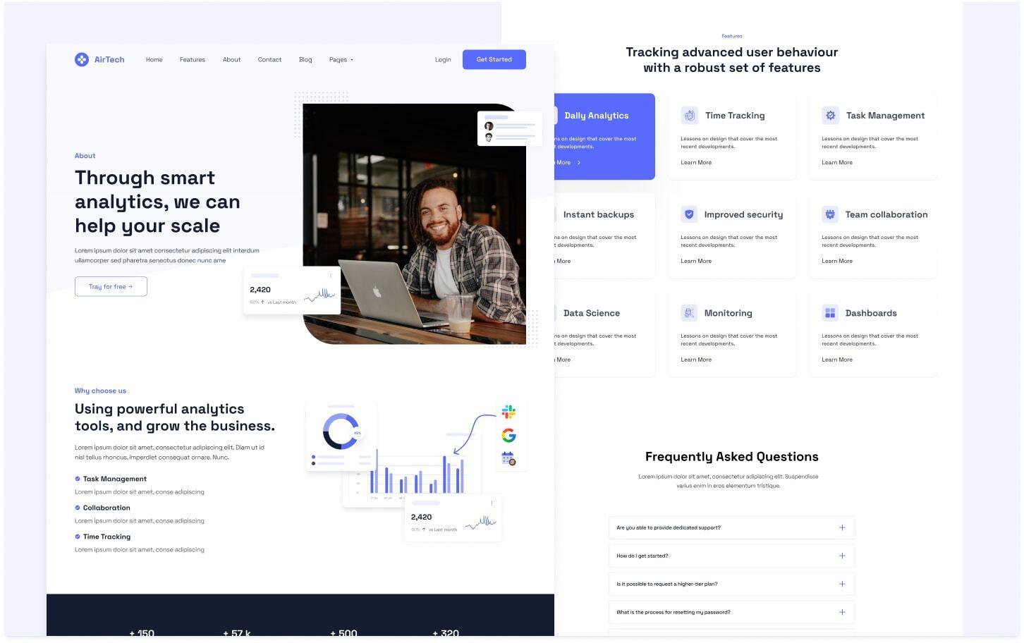 AirTech - SaaS HTML5 Responsive Website Template