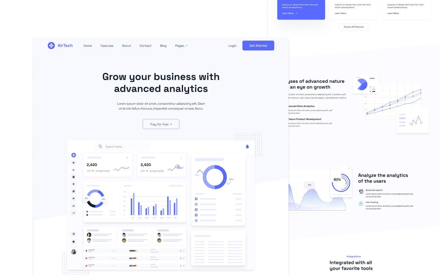 AirTech - SaaS HTML5 Responsive Website Template