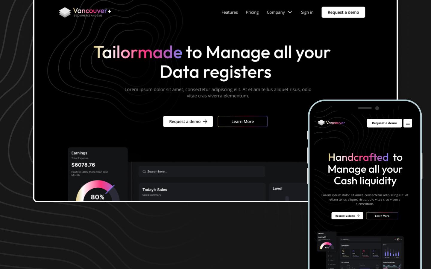 Vancouver plus - SaaS HTML5 Responsive Website Template