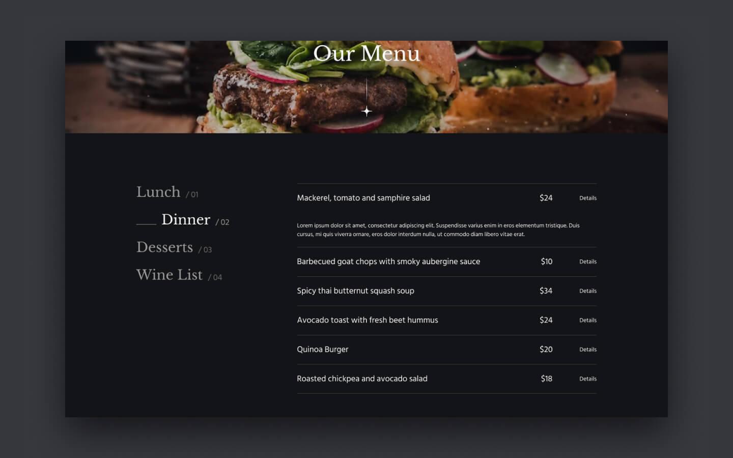 Eclipse - Restaurant HTML5 Responsive Website Template