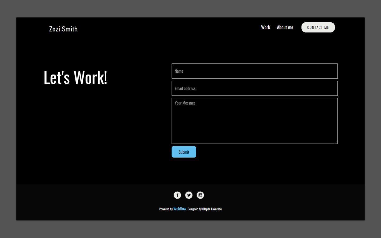 Zozi Smith - Portfolio HTML5 Responsive Website Template