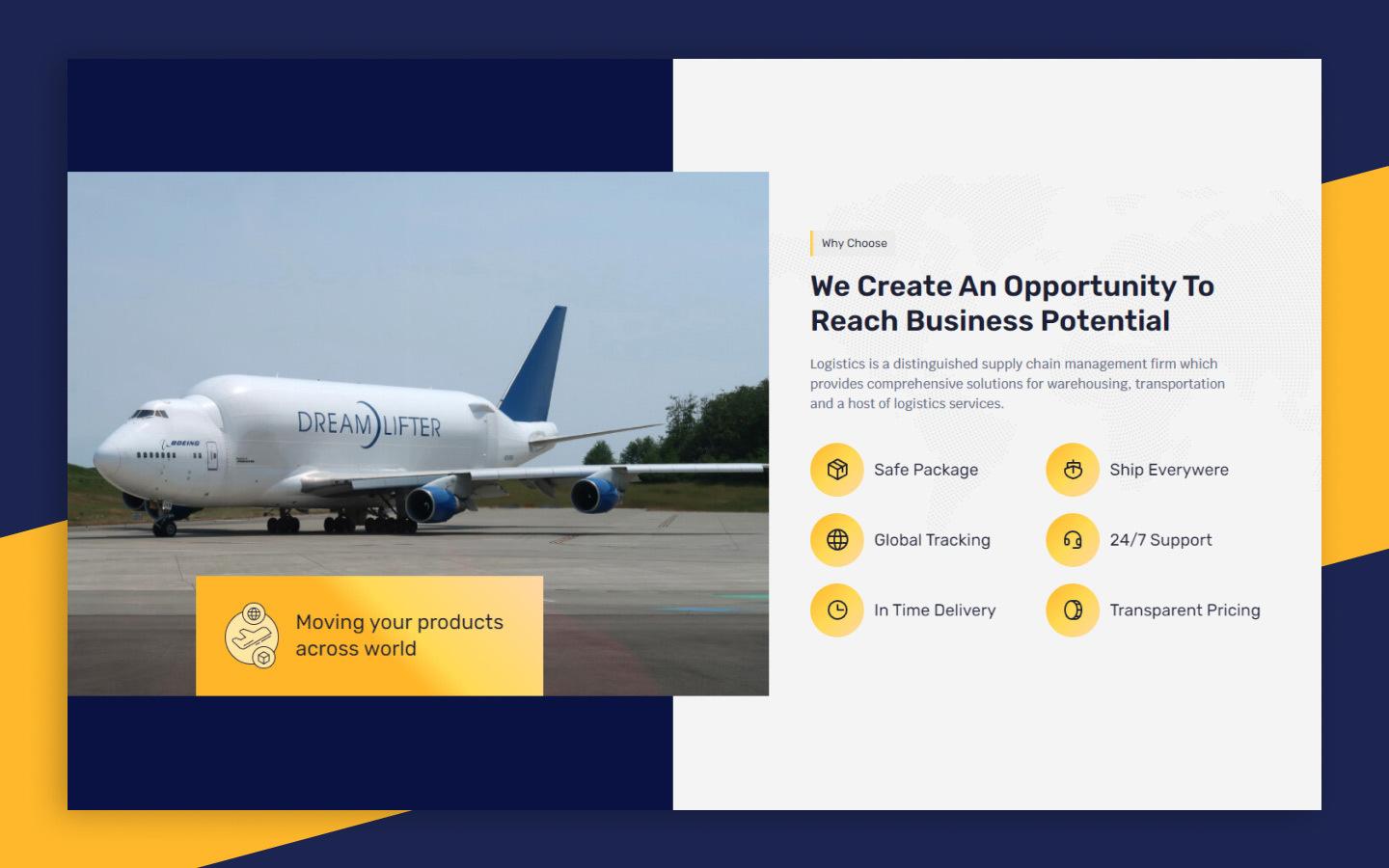 TransitFlow - Transport HTML5 Responsive Website Template