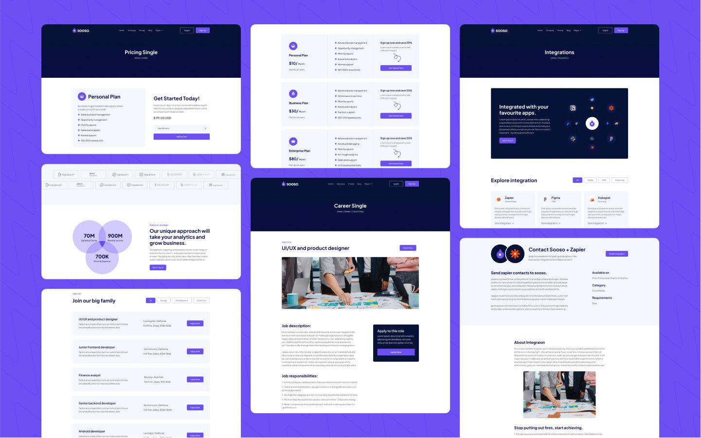 Sooso - SaaS HTML5 Responsive Website Template
