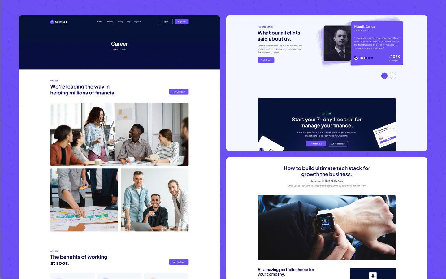 Sooso - SaaS HTML5 Responsive Website Template