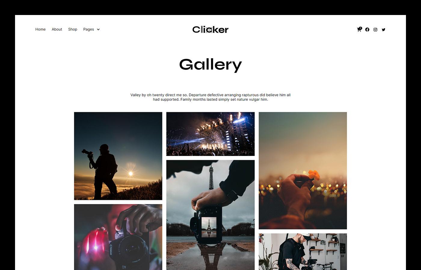 Clicker - Photography HTML5 Responsive Website Template