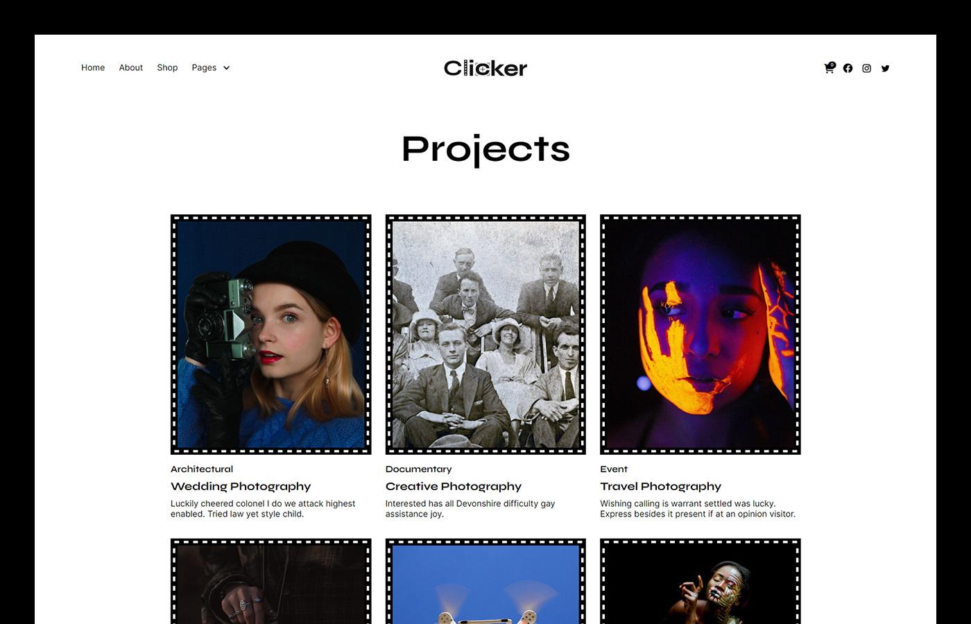 Clicker - Photography HTML5 Responsive Website Template