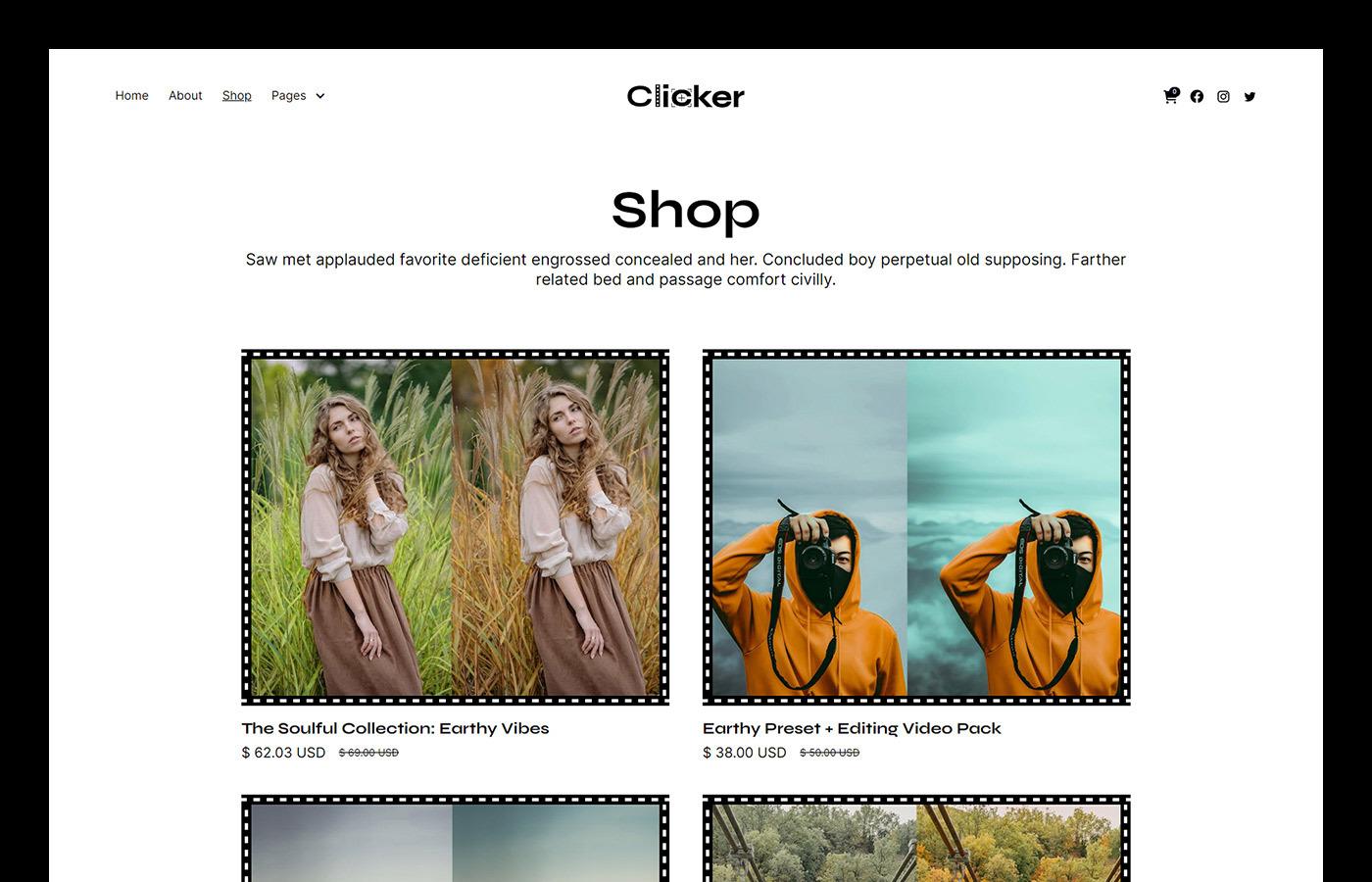 Clicker - Photography HTML5 Responsive Website Template
