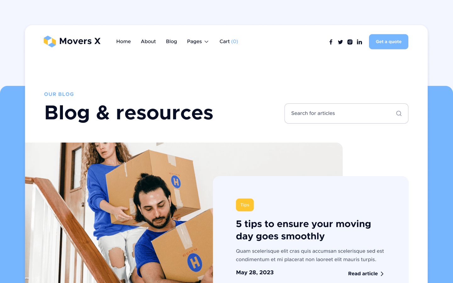 Movers X - Transport HTML5 Responsive Website Template