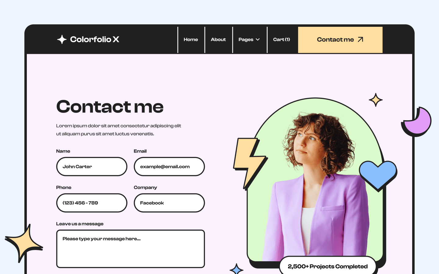 Colorfolio X - Portfolio HTML5 Responsive Website Template