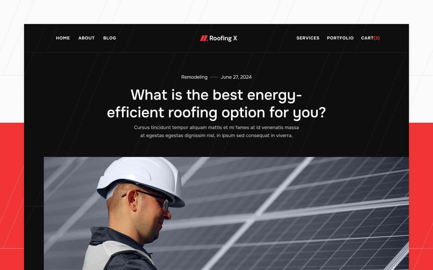 Roofing X - Construction HTML5 Responsive Website Template