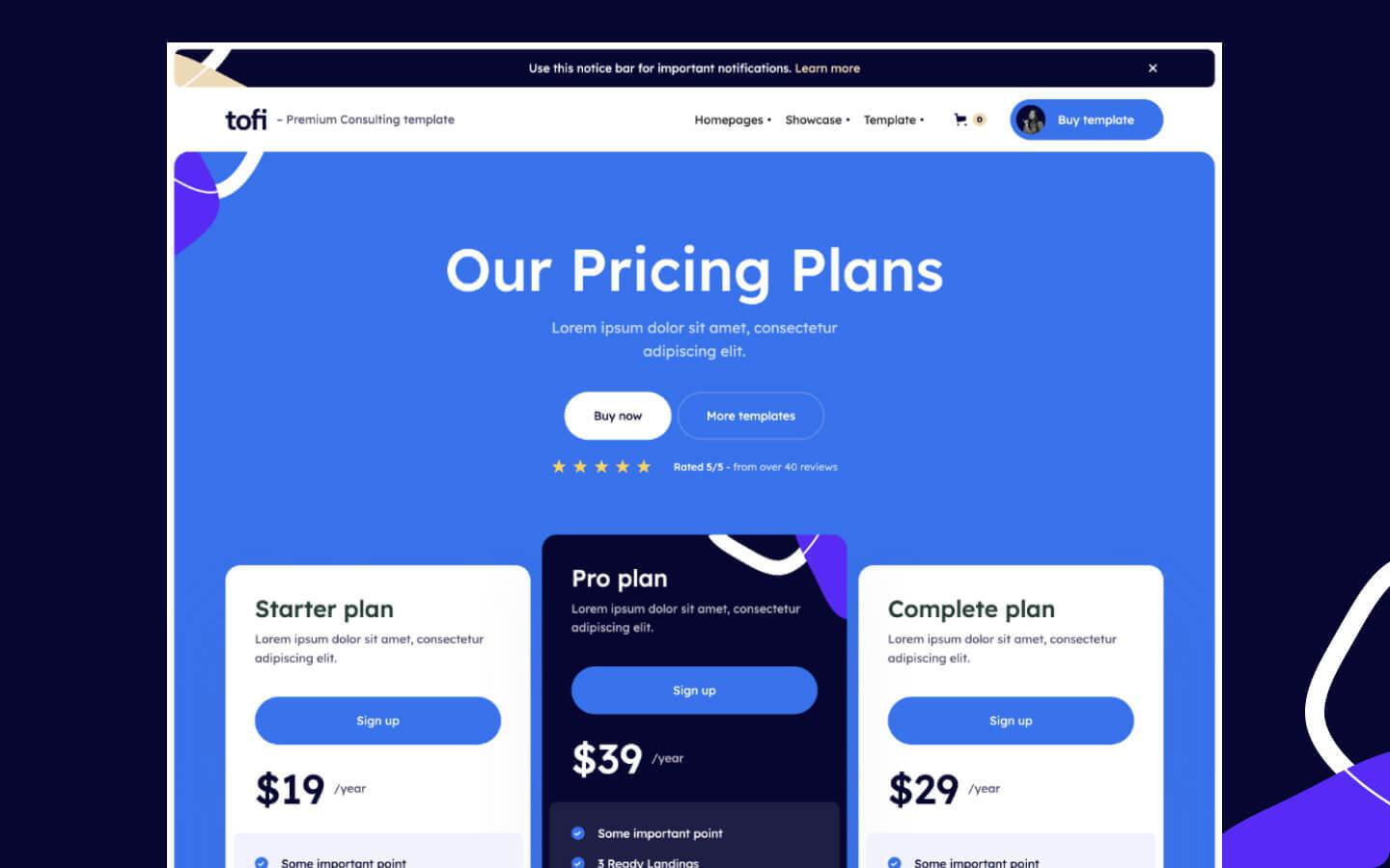 Tofi - SaaS HTML5 Responsive Website Template