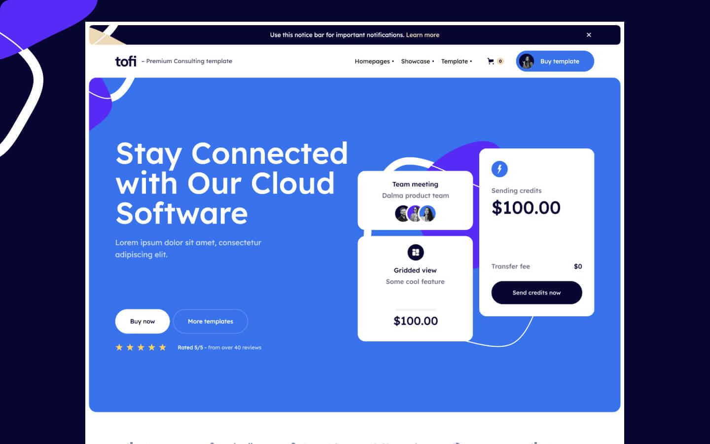 Tofi - SaaS HTML5 Responsive Website Template