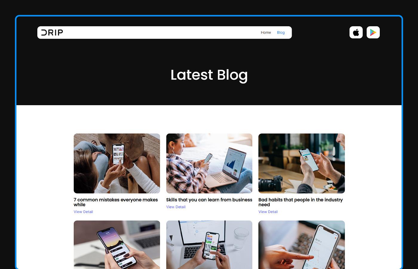 Drip - App HTML5 Responsive Website Template