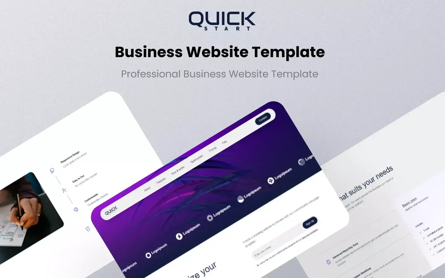 QuickStart - Landing page HTML5 Responsive Website Template