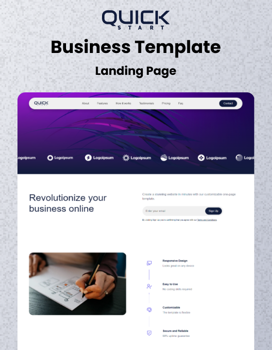 QuickStart - Landing page HTML5 Responsive Website Template
