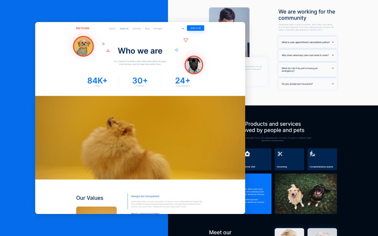 Petcare 128 - Veterinary HTML5 Responsive Website Template