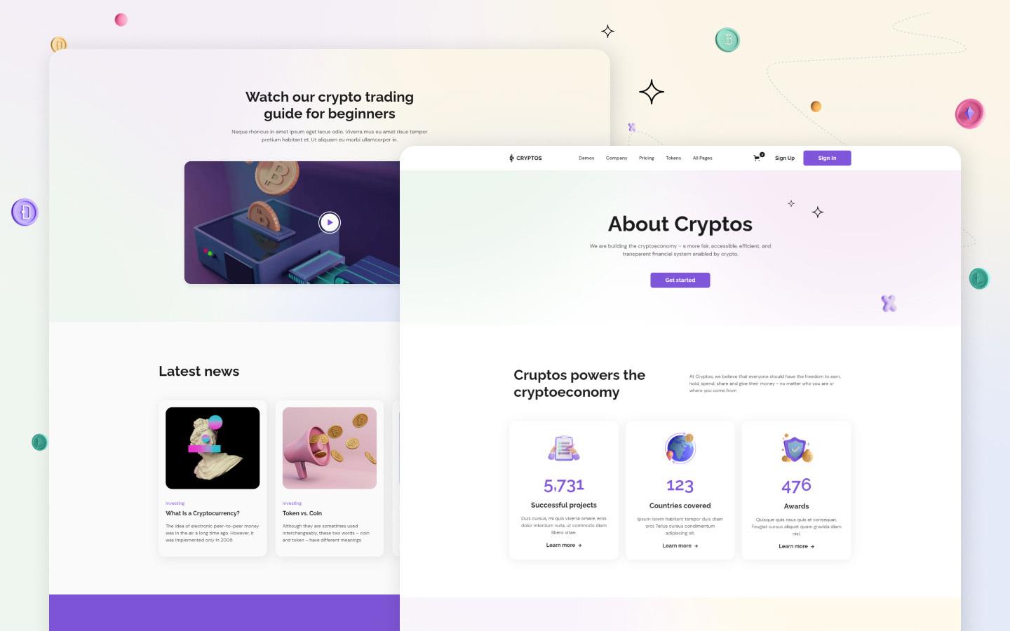 Cryptos - App HTML5 Responsive Website Template