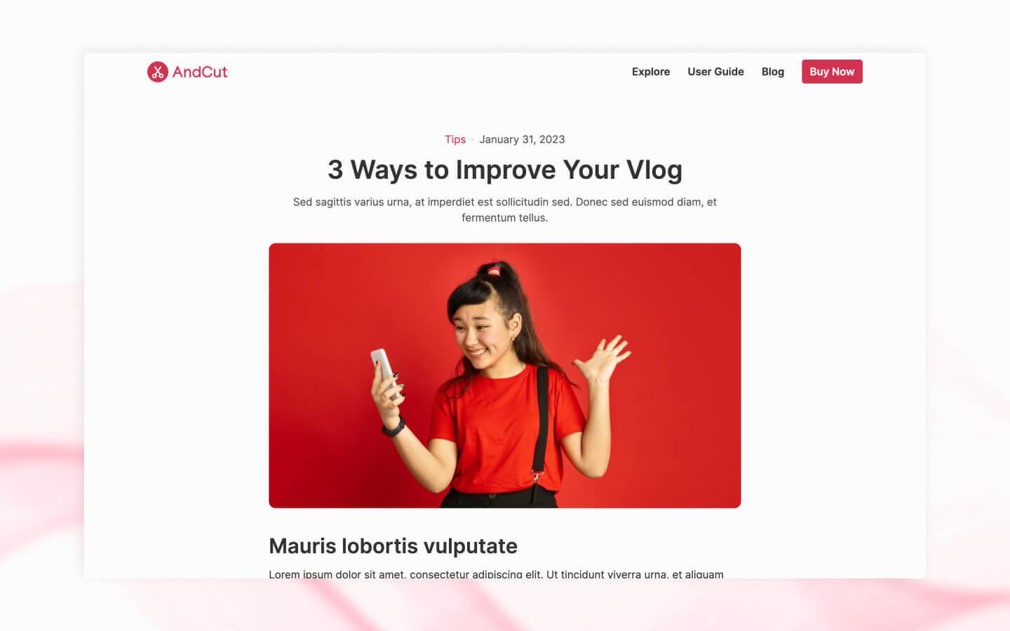 AndCut - App HTML5 Responsive Website Template