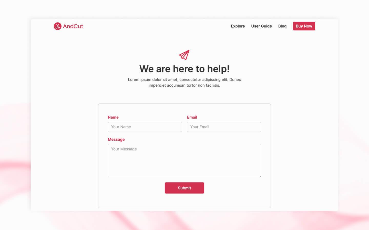 AndCut - App HTML5 Responsive Website Template