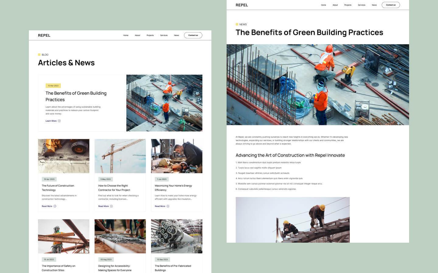 Repel - Construction HTML5 Responsive Website Template
