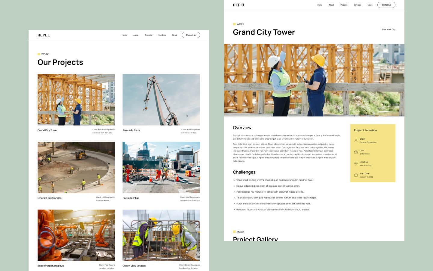Repel - Construction HTML5 Responsive Website Template