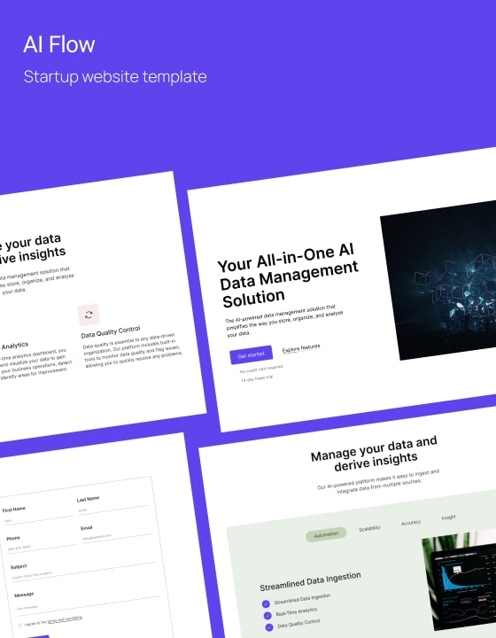 AI Flow - Startup HTML5 Responsive Website Template