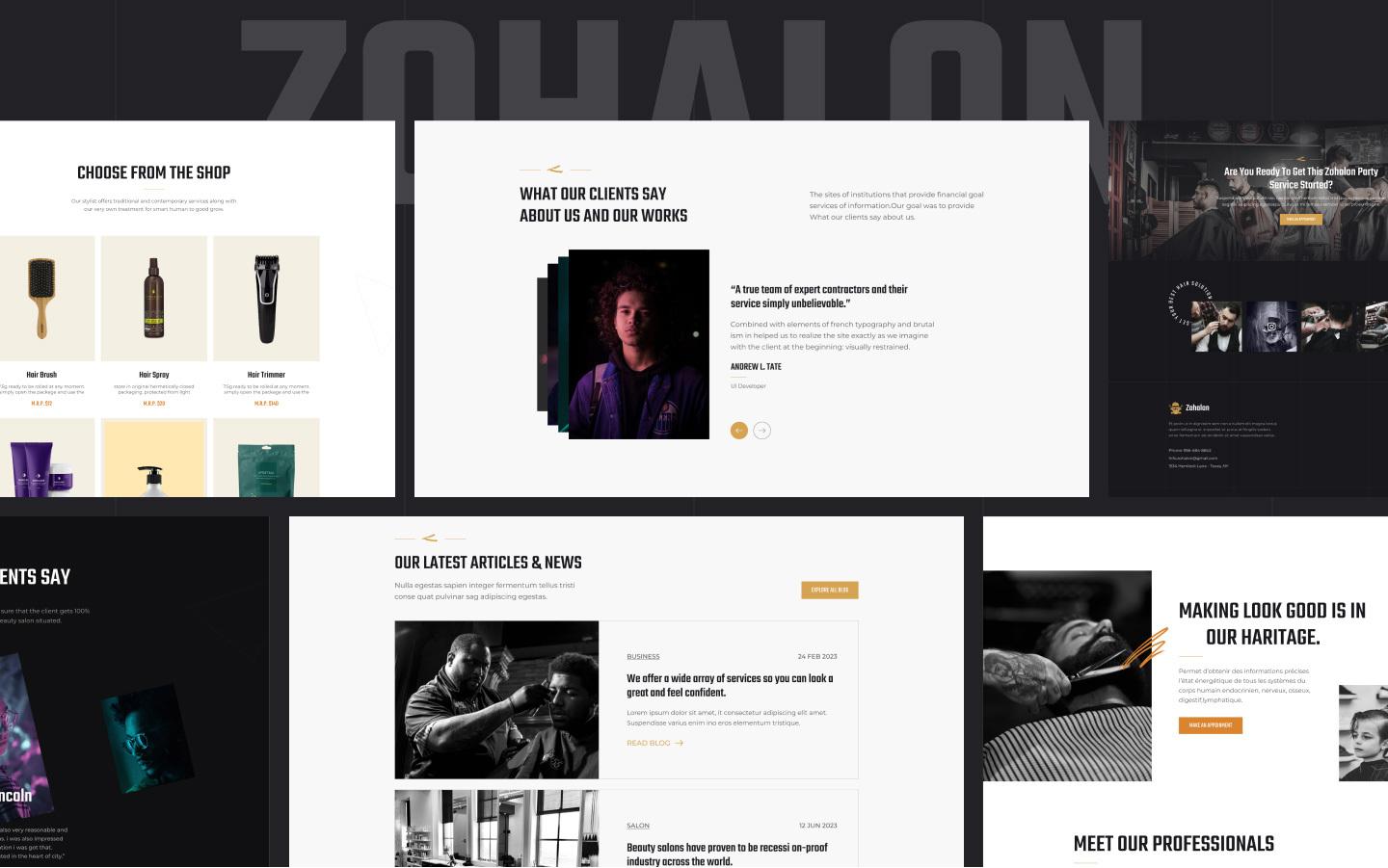 Zohalon - Salon HTML5 Responsive Website Template