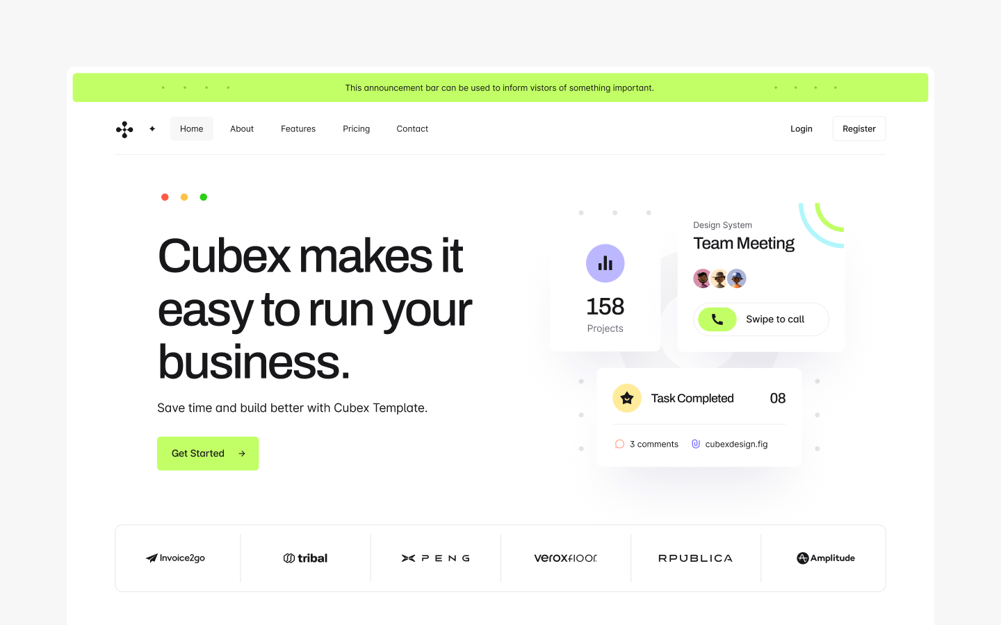 Cubex - SaaS HTML5 Responsive Website Template