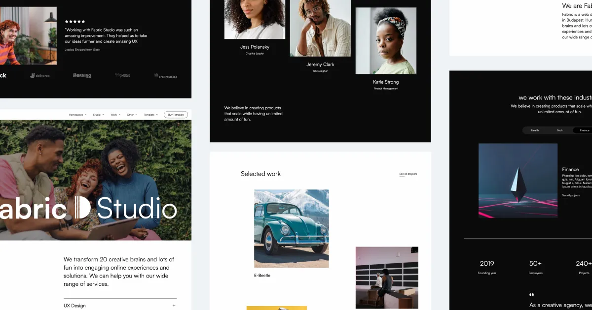 Fabric Studio - Agency HTML5 Responsive Website Template