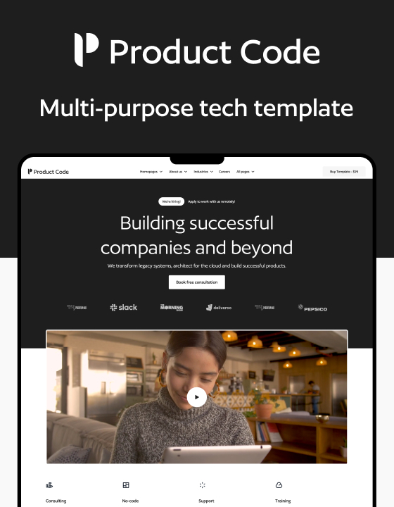 Product Code - SaaS HTML5 Responsive Website Template