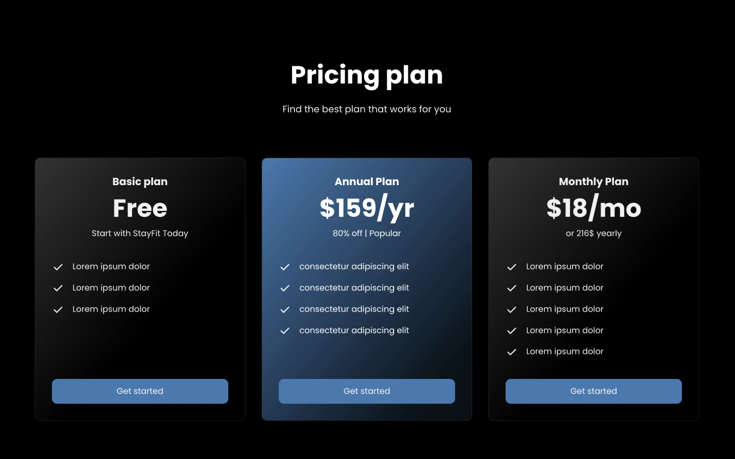 StayFit - App HTML5 Responsive Website Template