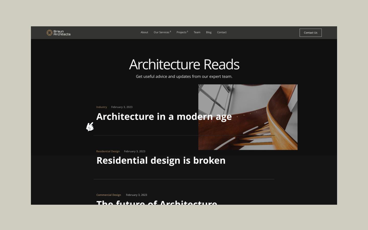 Braun - Architecture HTML5 Responsive Website Template