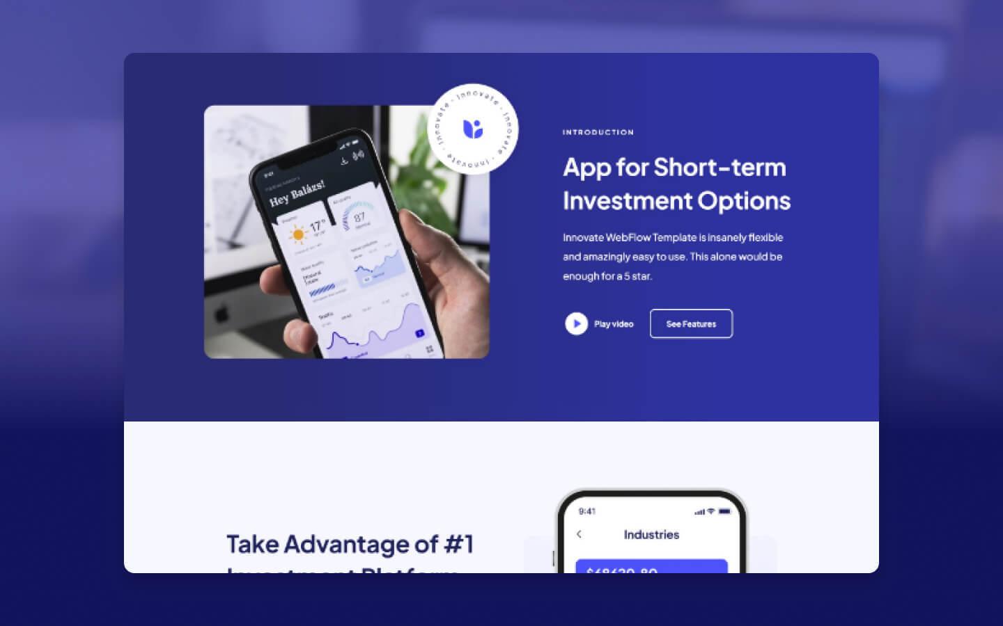 Innovate - App HTML5 Responsive Website Template