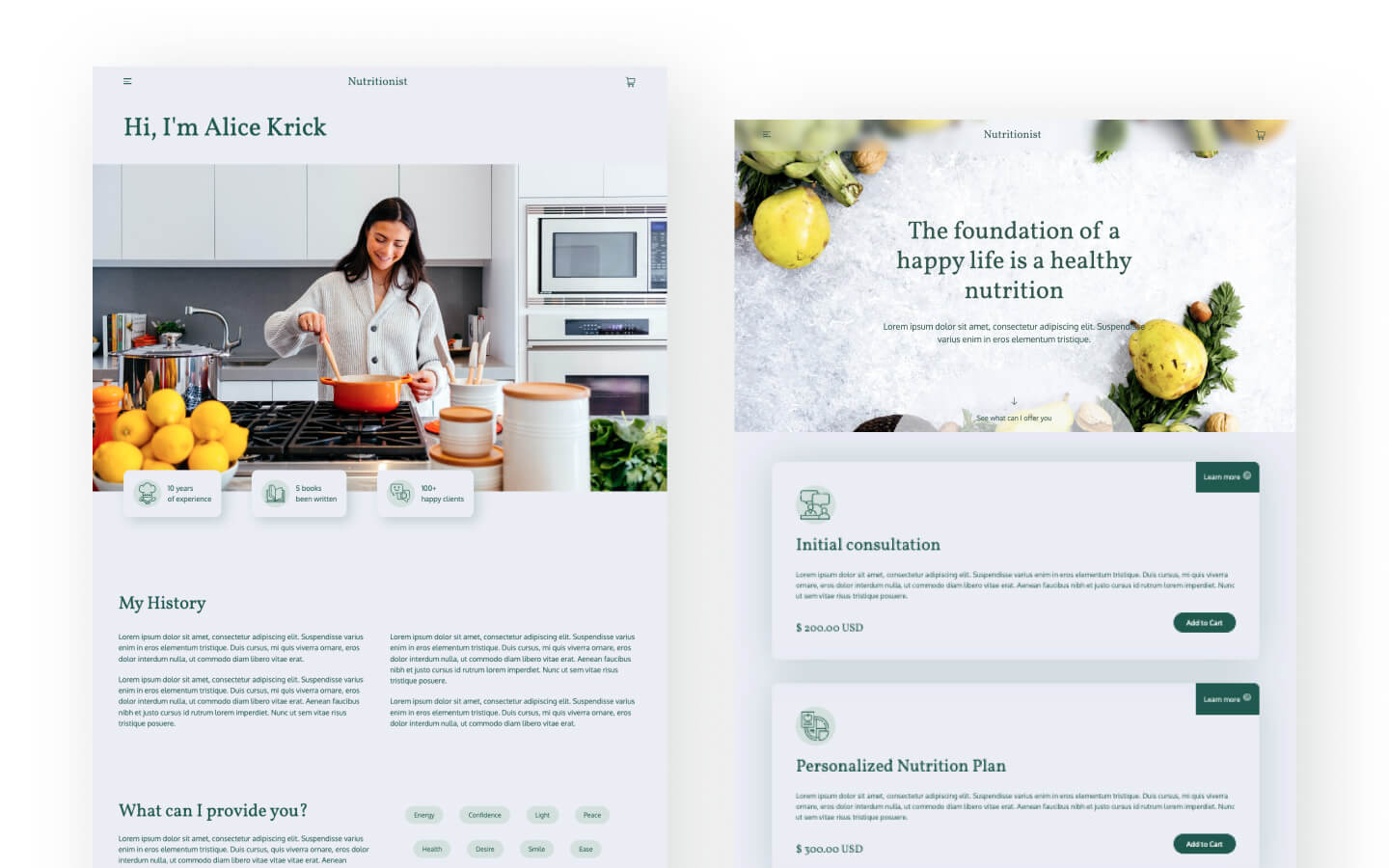Nutritionist - Wellness HTML5 Responsive Website Template